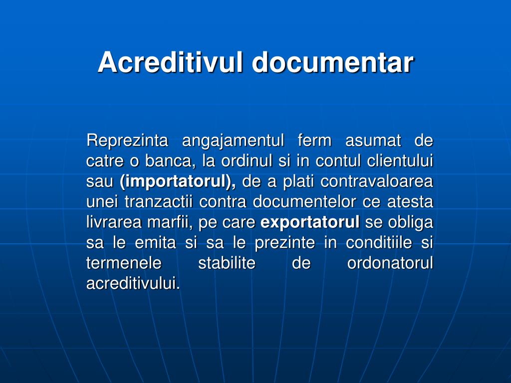 PPT - Acreditivul documentar PowerPoint Presentation, free download ...