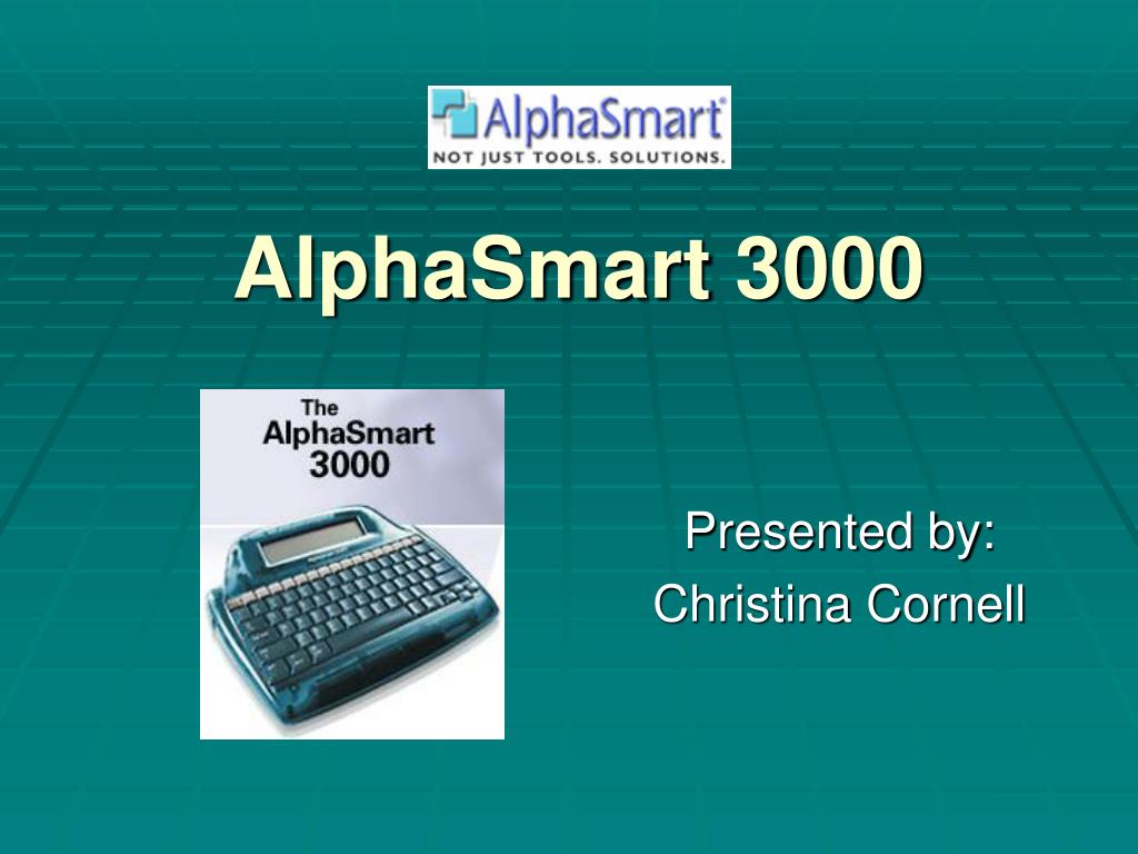 PPT - AlphaSmart 3000 PowerPoint Presentation, free download - ID:3827052
