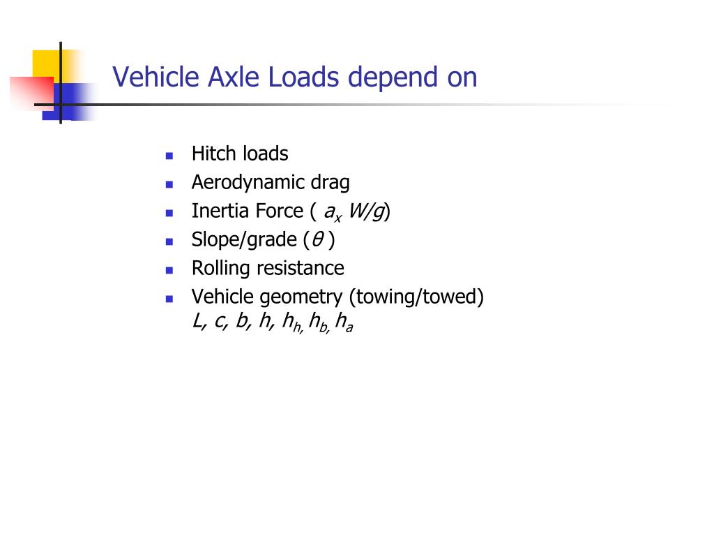 PPT - Vehicle Axle Loads depend on PowerPoint Presentation, free ...