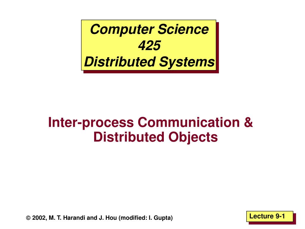 PPT - Computer Science 425 Distributed Systems PowerPoint Presentation ...