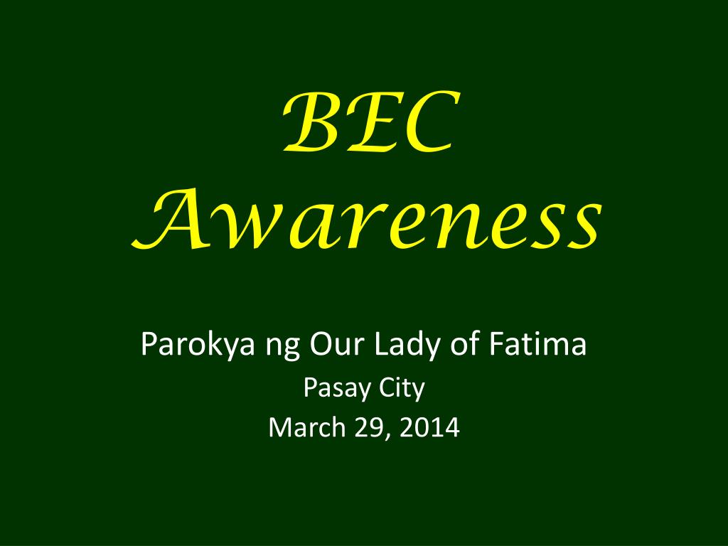 PPT - BEC Awareness PowerPoint Presentation, free download - ID:3829944