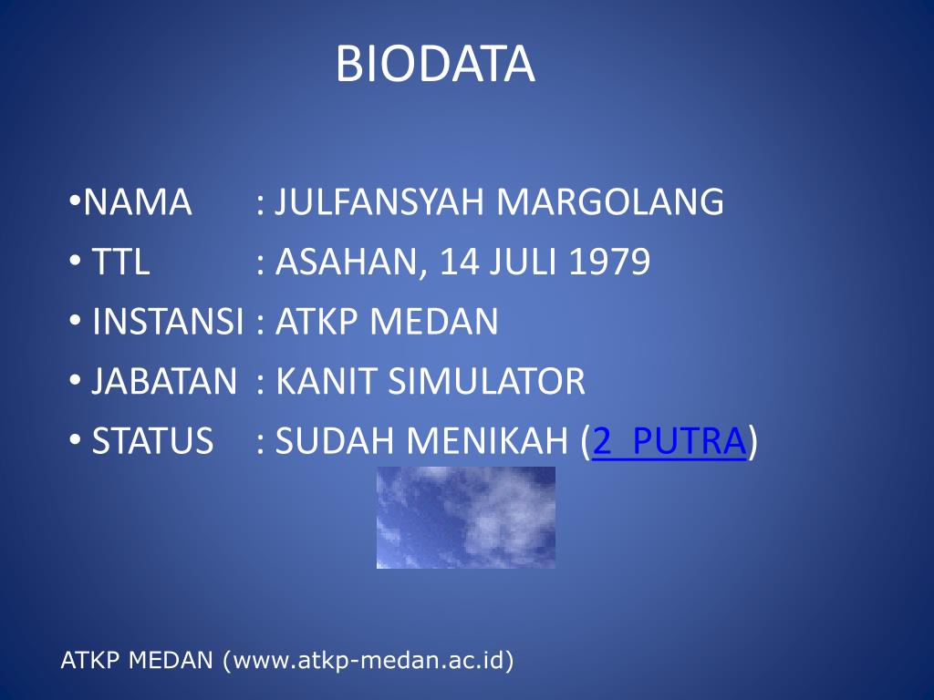 PPT - BIODATA PowerPoint Presentation, free download - ID:3829966