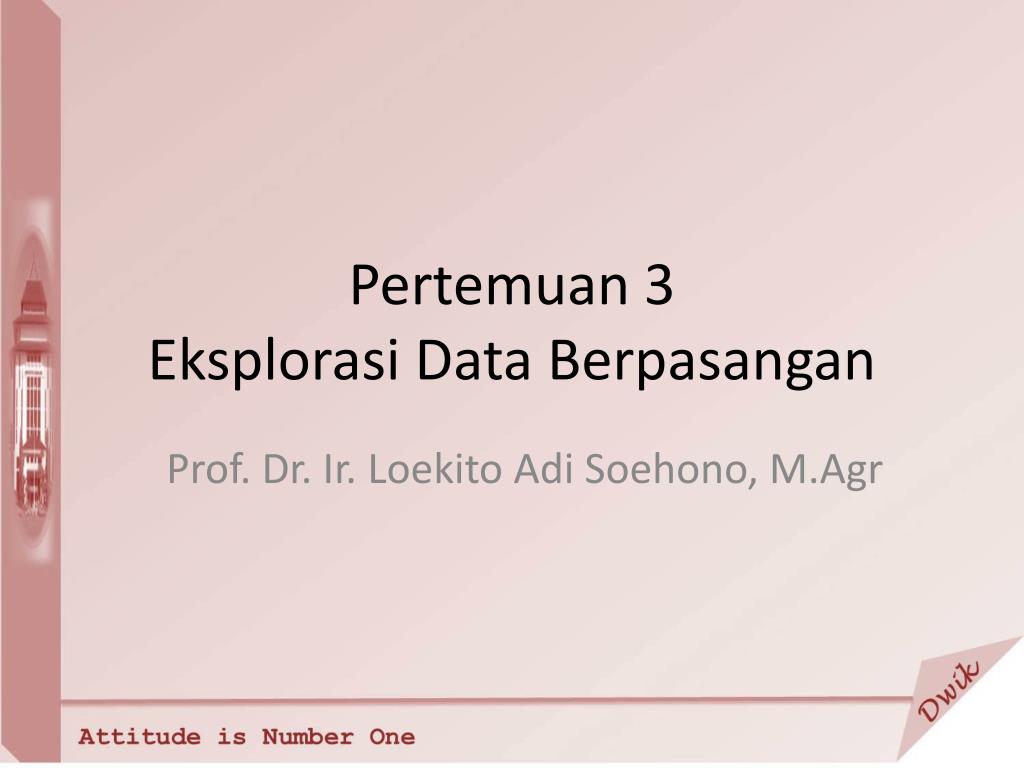 PPT - Pertemuan 3 Eksplorasi Data Berpasangan PowerPoint Presentation ...