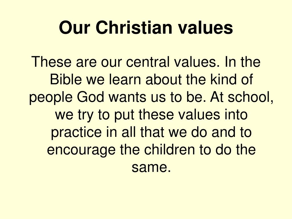 PPT - Our Christian values PowerPoint Presentation, free download - ID ...