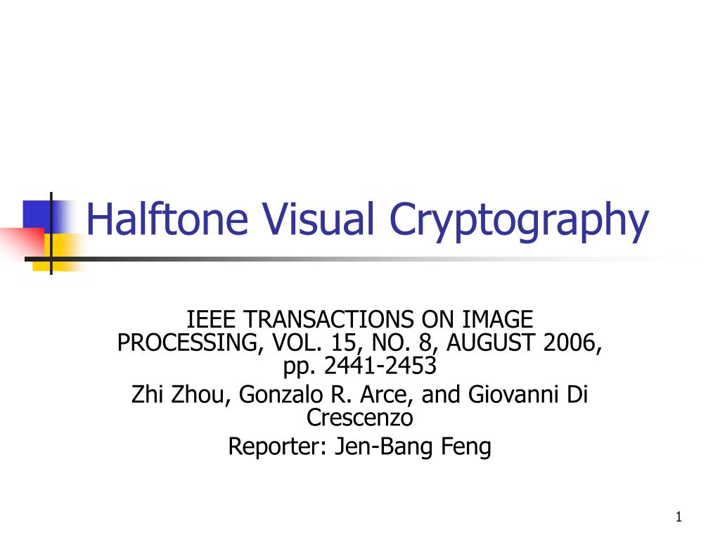PPT - Halftone Visual Cryptography PowerPoint Presentation, free ...