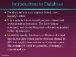 PPT - Introduction to Database PowerPoint Presentation, free download ...