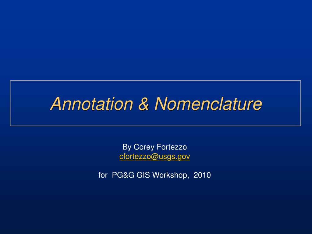 PPT - Annotation & Nomenclature PowerPoint Presentation, free download ...