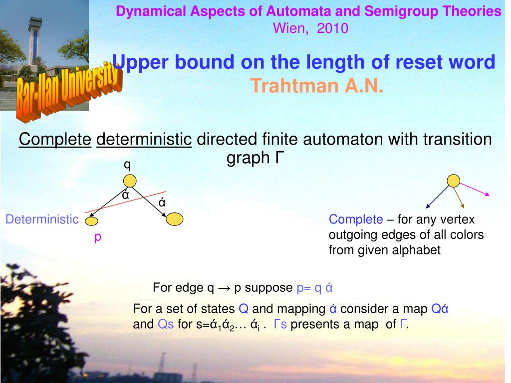 Ppt Complete Deterministic Directed Finite Automaton With Transition