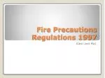 PPT - Fire Precautions Act 1997 (Workplace) PowerPoint Presentation ...