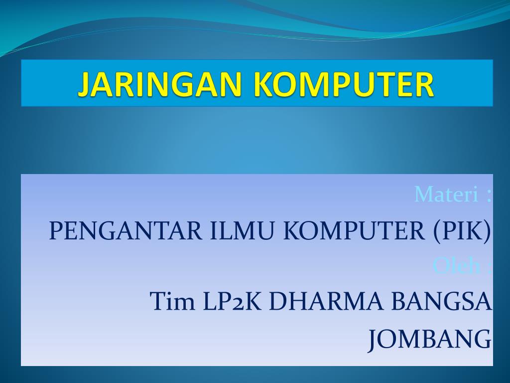 PPT - JARINGAN KOMPUTER PowerPoint Presentation, free download - ID:3844459