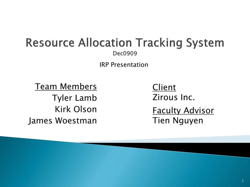 PPT - Resource Allocation Tracking System Dec0909 PowerPoint ...