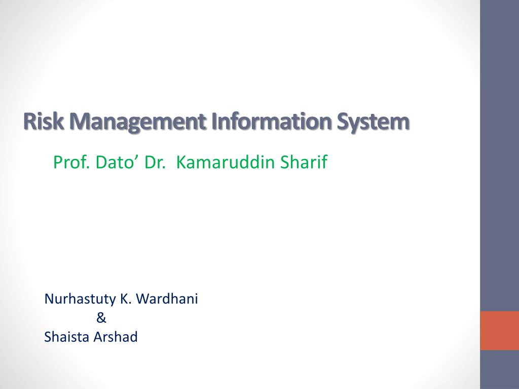 PPT - Risk Management Information System PowerPoint Presentation, free ...