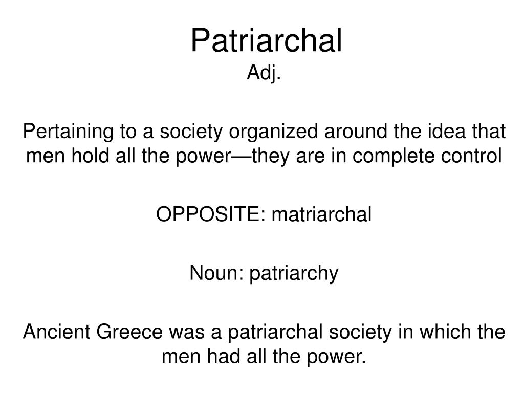 PPT - Patriarchal PowerPoint Presentation, free download - ID:3852302