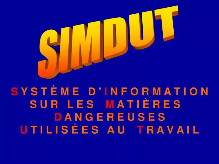 PPT - SIMDUT PowerPoint Presentation, free download - ID:3852691