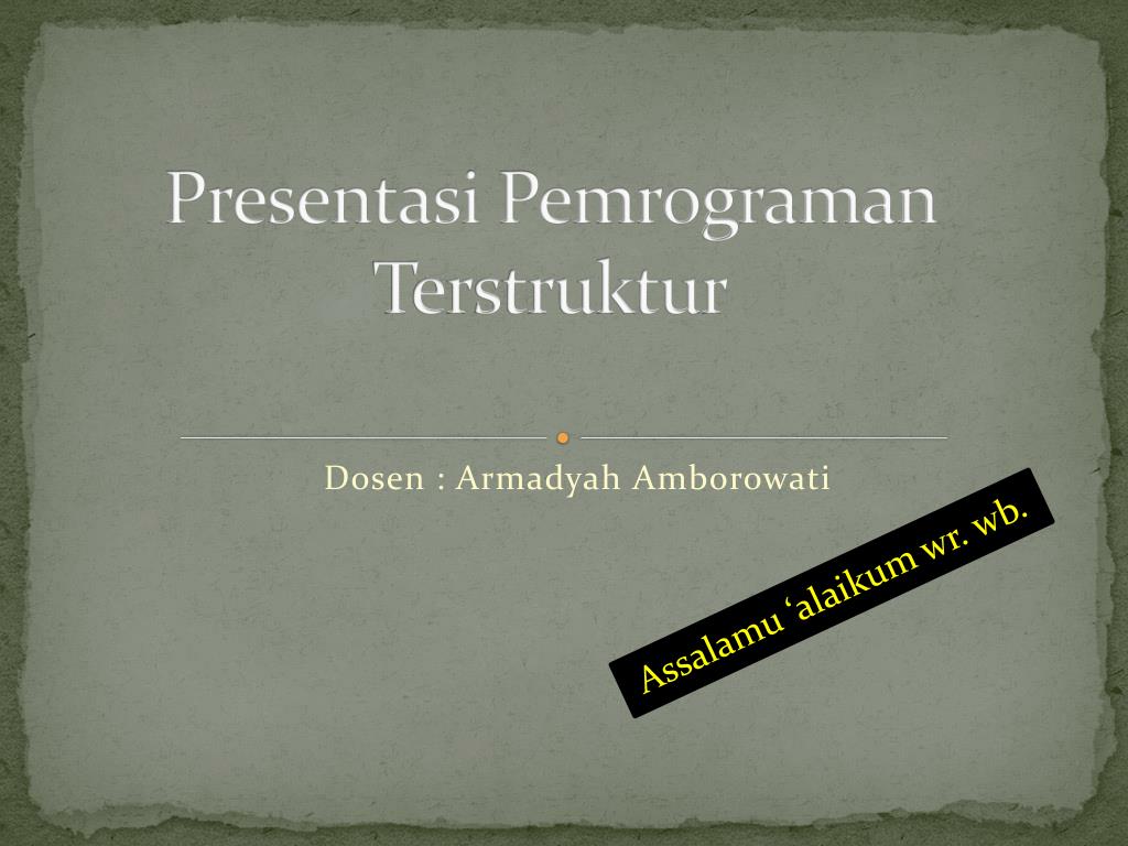 PPT - Presentasi Pemrograman Terstruktur PowerPoint Presentation, free download - ID:3853800