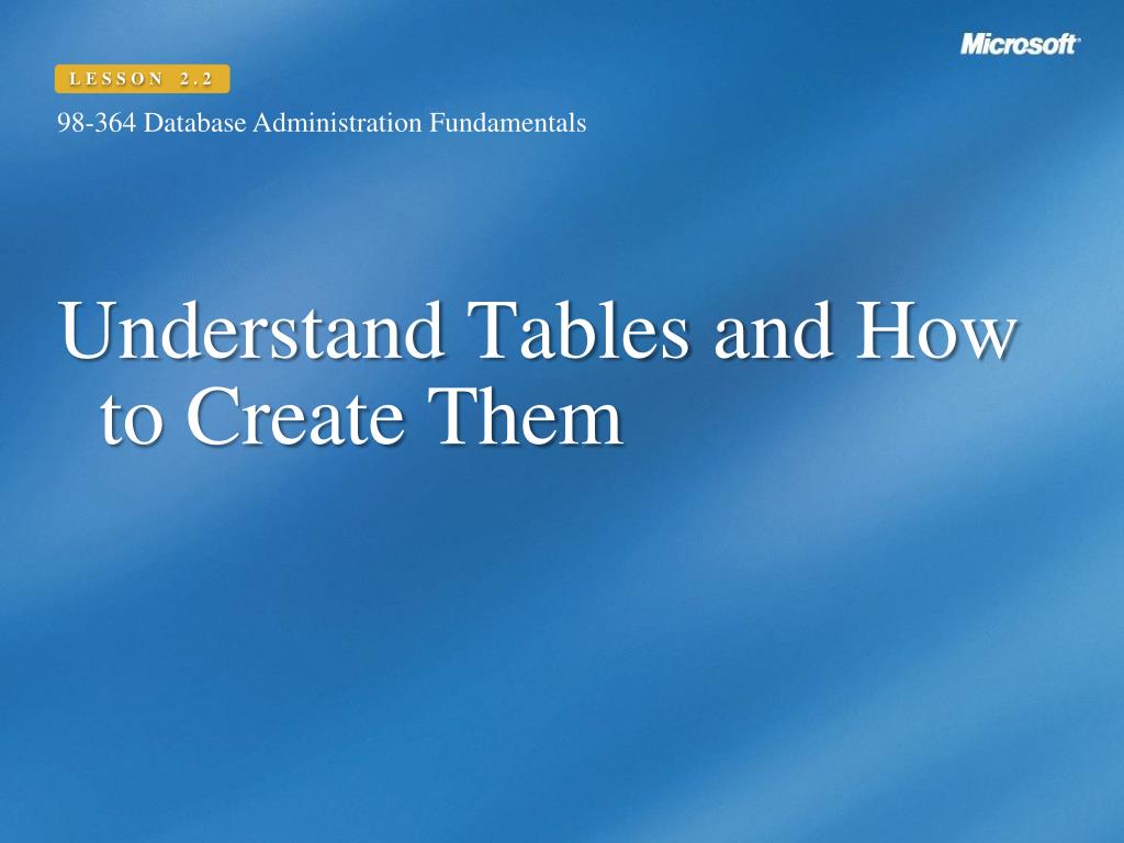 PPT - Understand Tables and How to Create Them PowerPoint Presentation ...