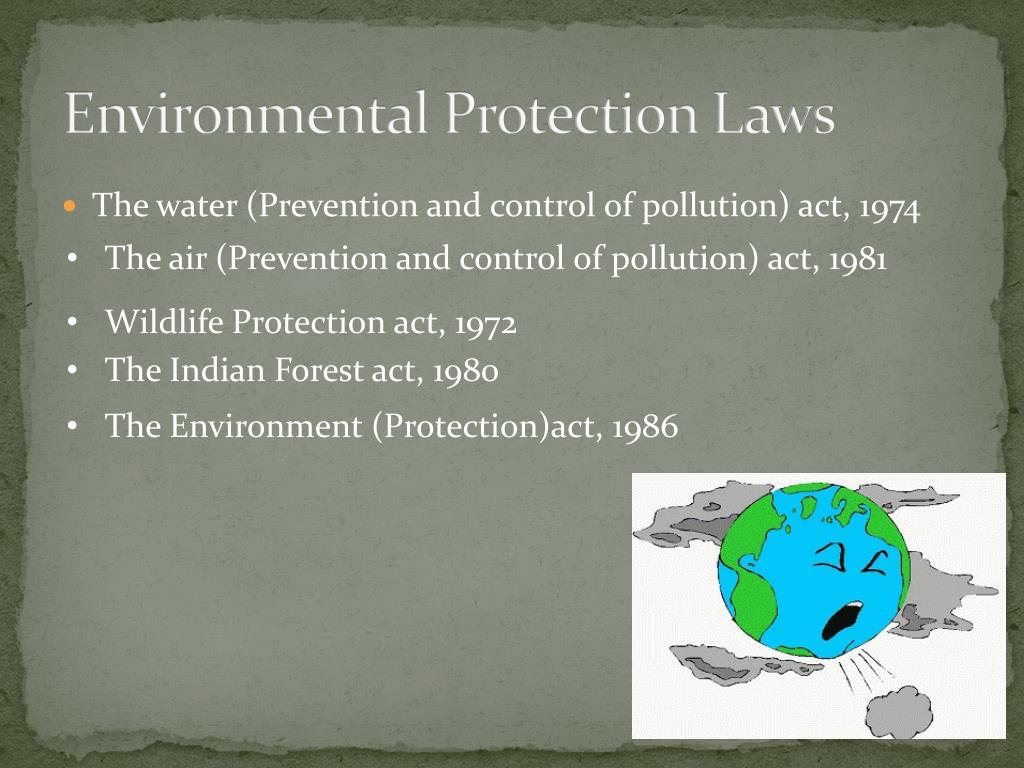 PPT - Environmental Protection Laws PowerPoint Presentation, free ...