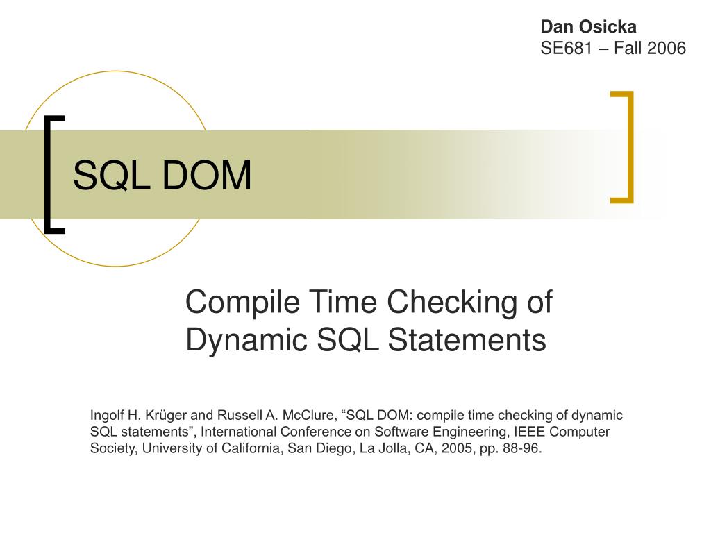 PPT - SQL DOM PowerPoint Presentation, free download - ID:3859165