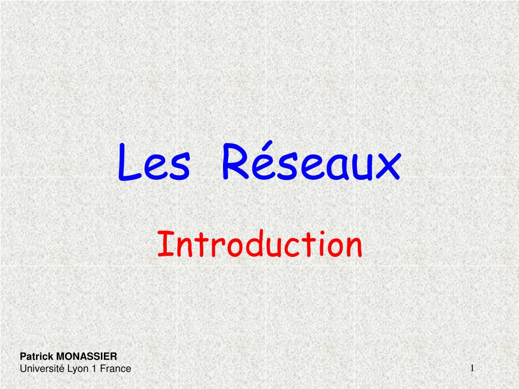 PPT - Les Réseaux PowerPoint Presentation, free download - ID:3860764