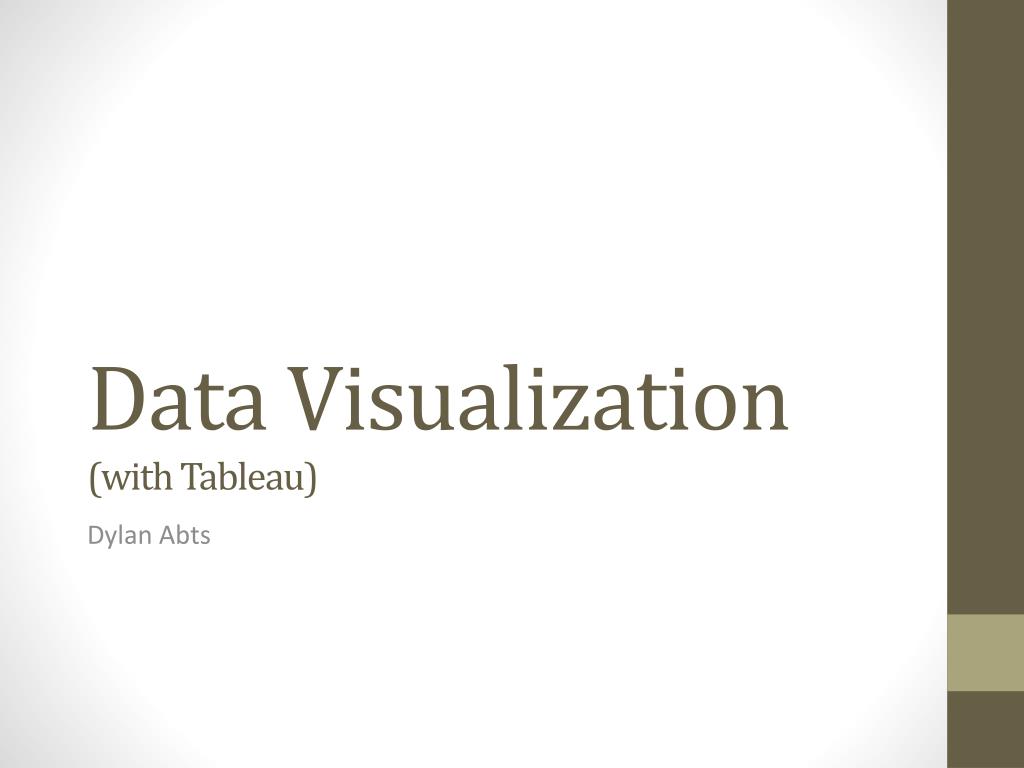 PPT - Data Visualization (with Tableau) PowerPoint Presentation, free ...