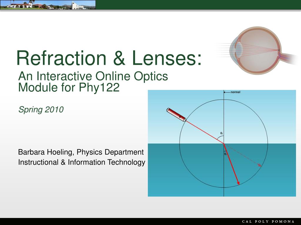 PPT - Refraction & Lenses: PowerPoint Presentation, free download - ID ...