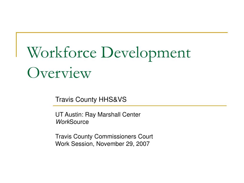 PPT - Workforce Development Overview PowerPoint Presentation, free ...