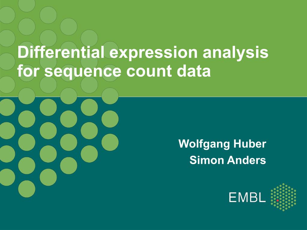 PPT - Differential expression analysis for sequence count data ...