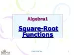 PPT - SQUARE ROOT Functions Radical functions PowerPoint Presentation ...