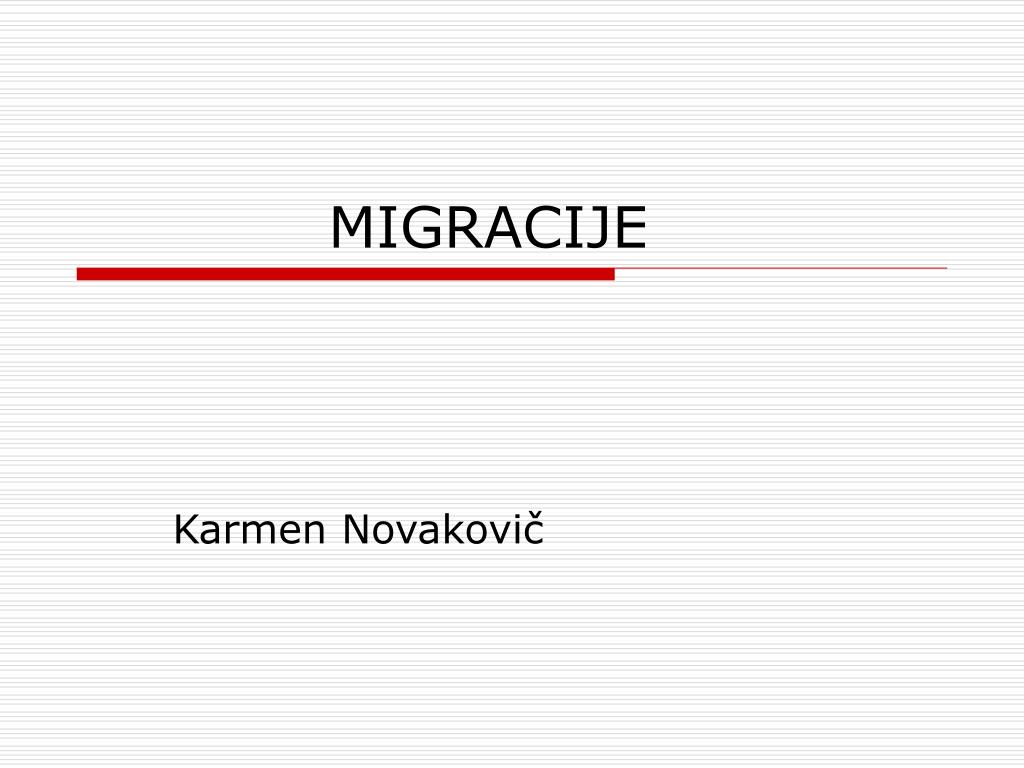 PPT - MIGRACIJE PowerPoint Presentation, free download - ID:3866766