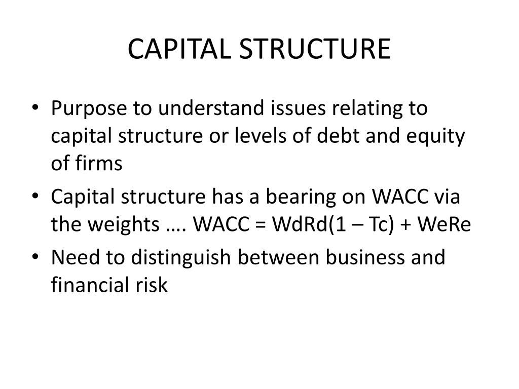 PPT - CAPITAL STRUCTURE PowerPoint Presentation, free download - ID:3873658