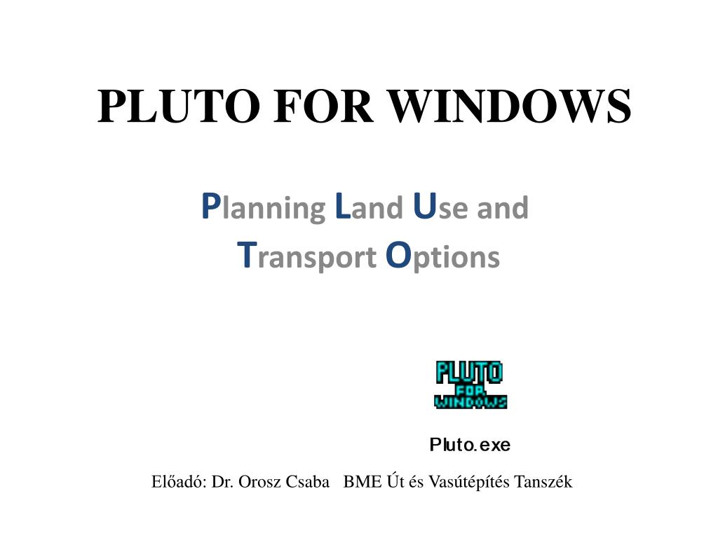 PPT - PLUTO FOR WINDOWS PowerPoint Presentation, free download - ID:3874698