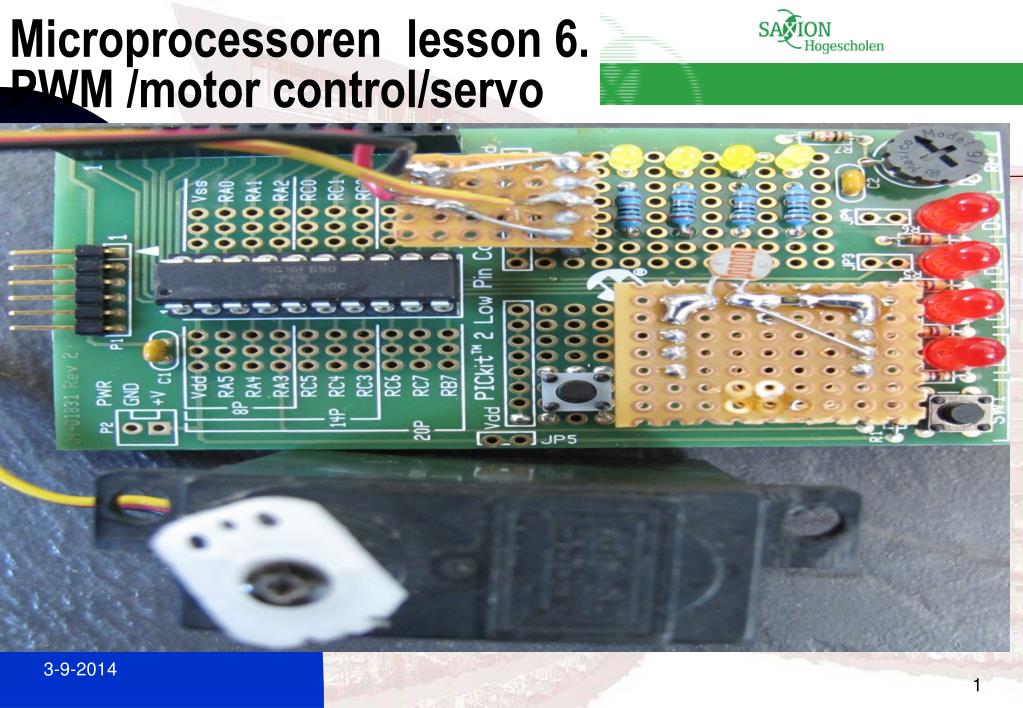 PPT - Microprocessoren lesson 6. PWM /motor control/servo PowerPoint ...