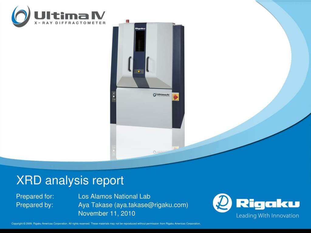 PPT - XRD analysis report PowerPoint Presentation, free download - ID ...