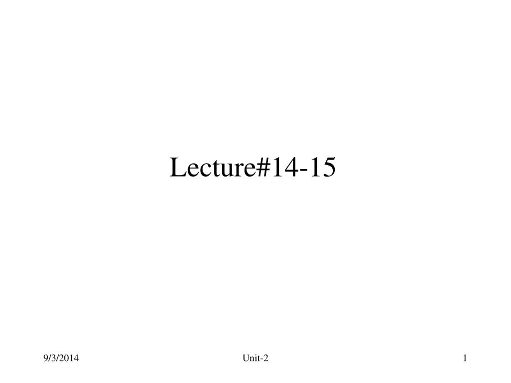 PPT - Lecture#14-15 PowerPoint Presentation, free download - ID:3884095