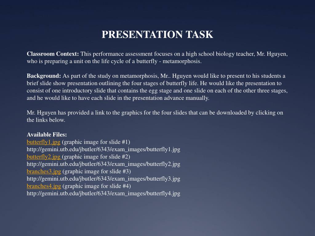 PPT - PRESENTATION TASK PowerPoint Presentation, free download - ID:3885182