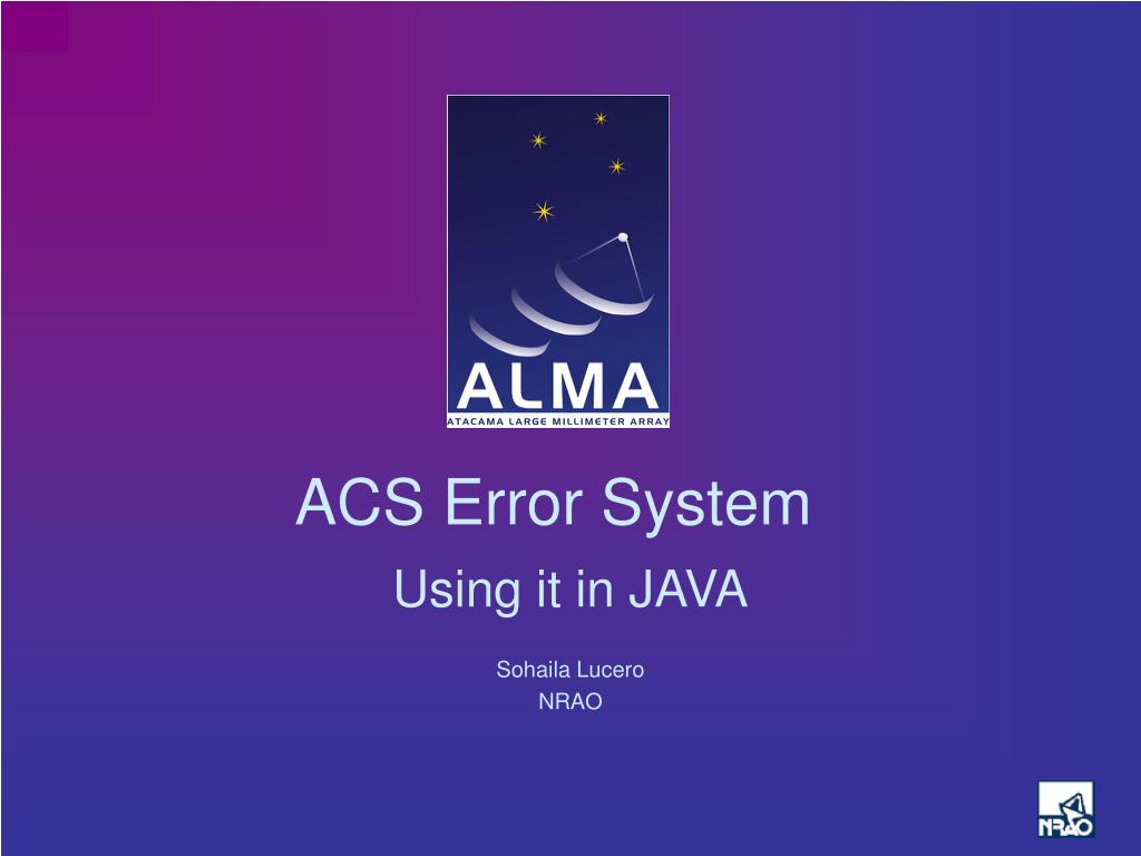 PPT - ACS Error System PowerPoint Presentation, free download - ID:3885322
