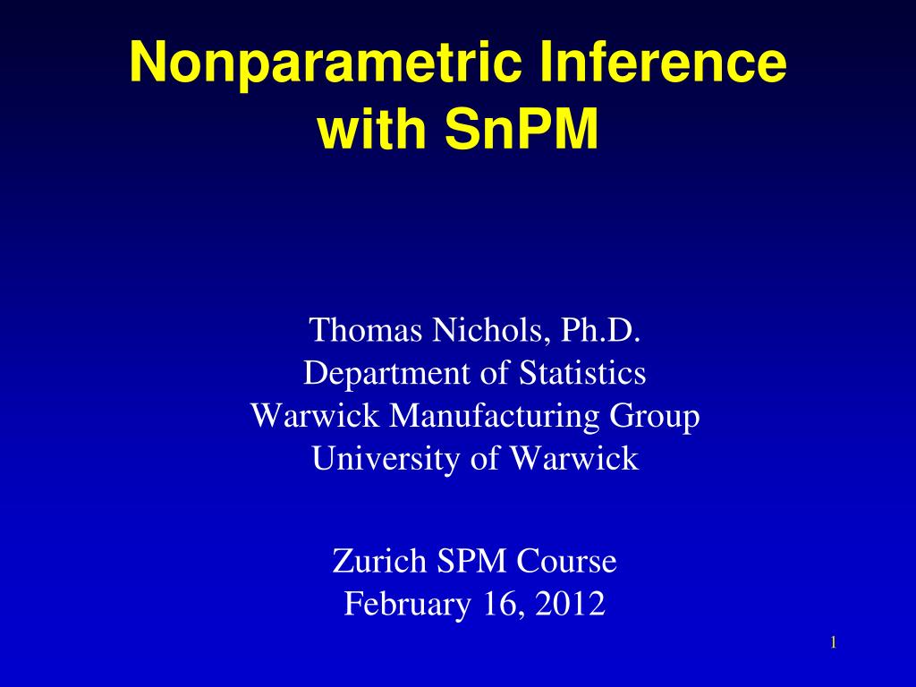 PPT - Nonparametric Inference with SnPM PowerPoint Presentation, free ...