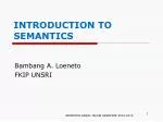 PPT - An Introduction to Semantics PowerPoint Presentation, free ...