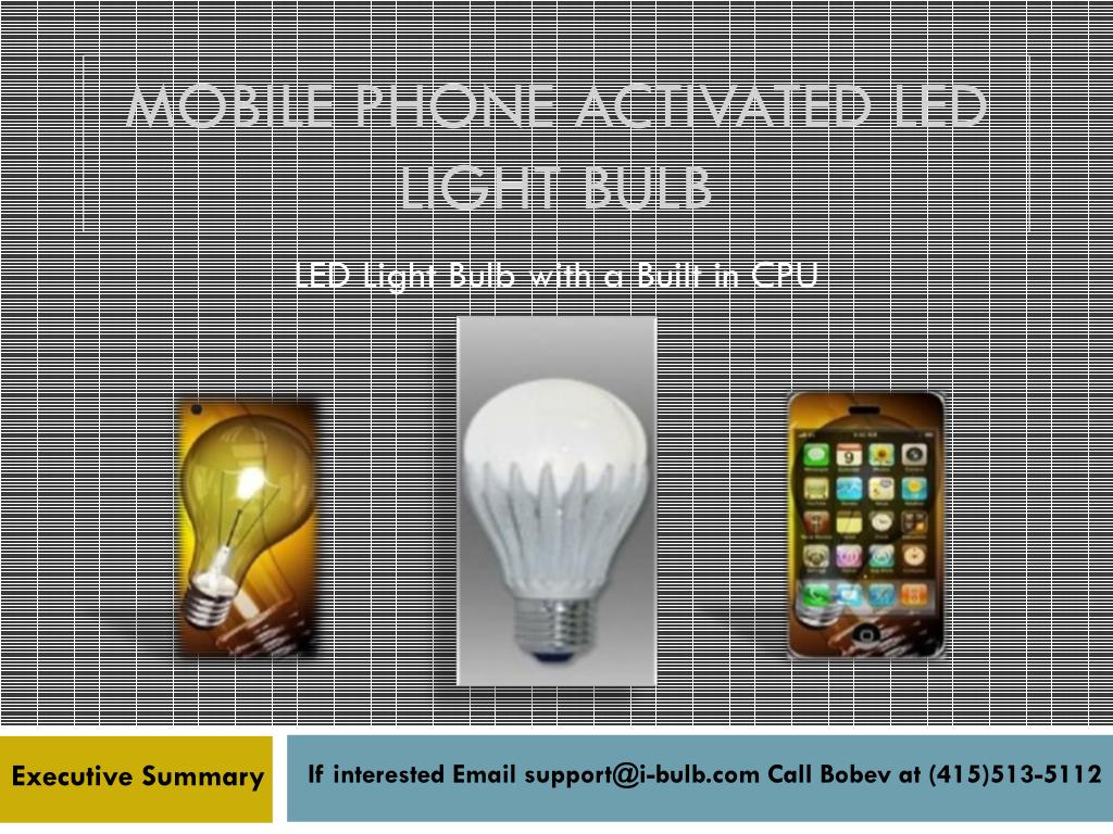 PPT - MOBILE Phone activated Led Light bulb PowerPoint Presentation ...