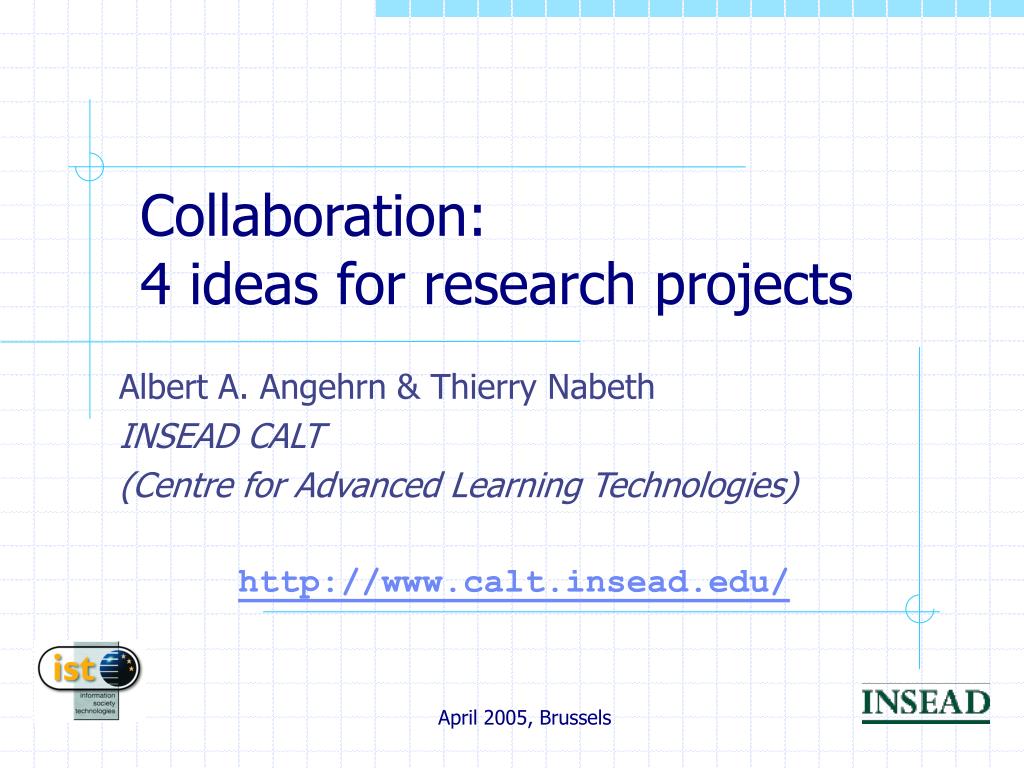 PPT - Collaboration: 4 ideas for research projects PowerPoint ...