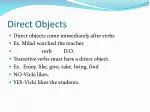 PPT - Direct Objects PowerPoint Presentation, free download - ID:2095297