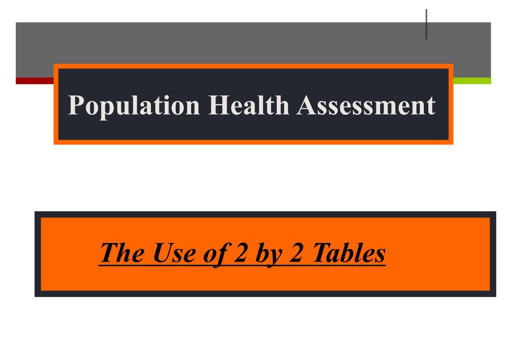 PPT - Population Health Assessment PowerPoint Presentation, free ...