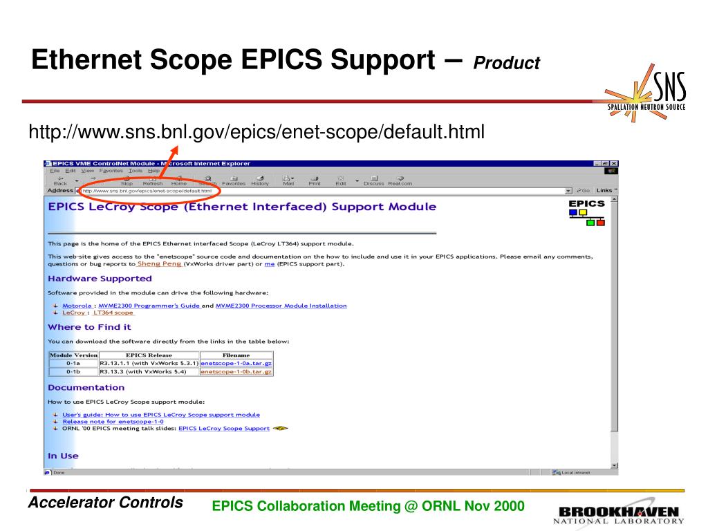 PPT - Ethernet Scope EPICS Support – Product PowerPoint Presentation ...