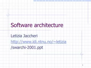 PPT - Software architecture PowerPoint Presentation, free download - ID ...