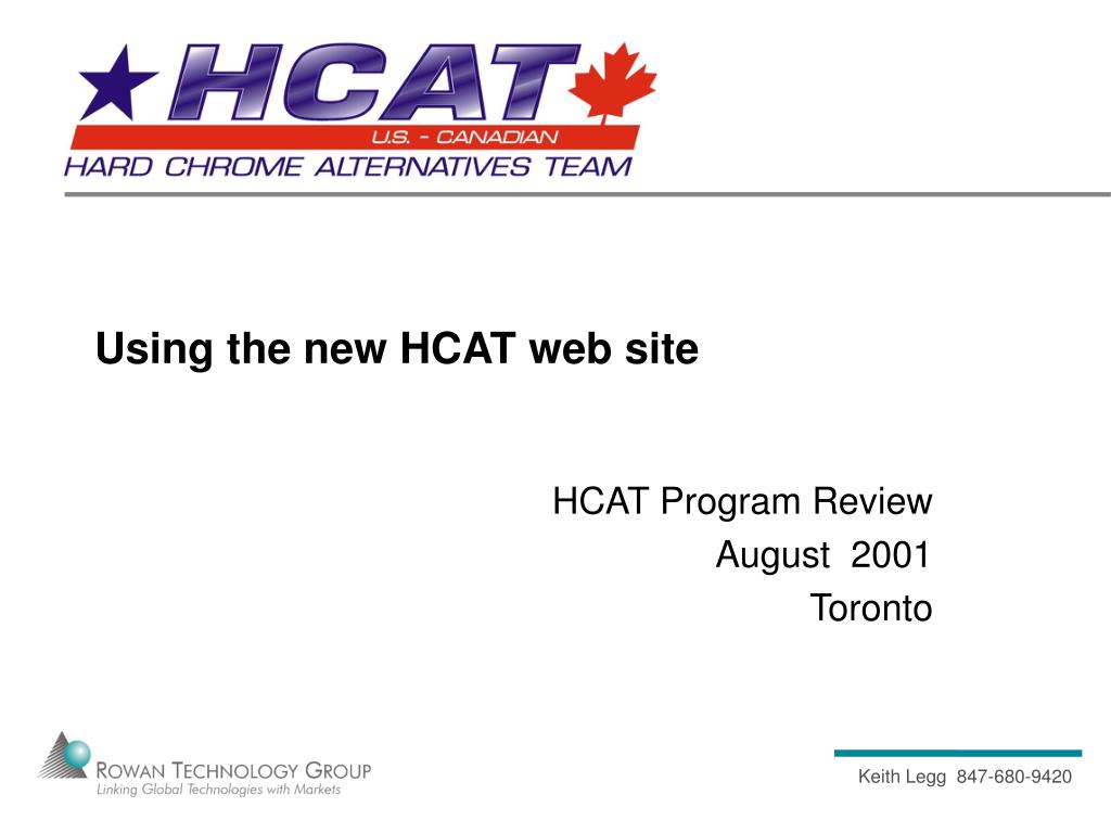 PPT - Using the new HCAT web site PowerPoint Presentation, free ...