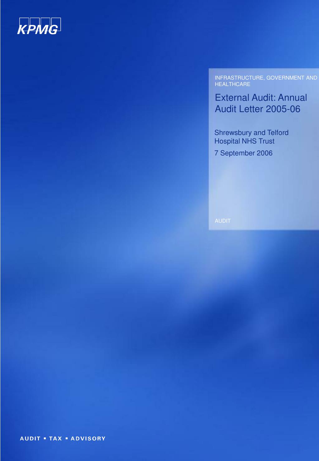 PPT - External Audit: Annual Audit Letter 2005-06 PowerPoint ...