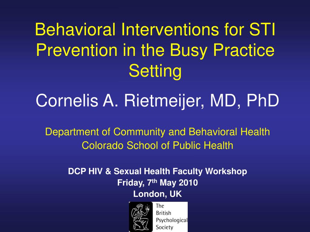 PPT - Behavioral Interventions for STI Prevention in the Busy Practice ...