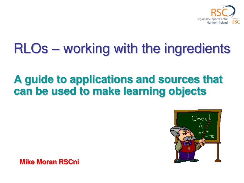 PPT - RLOs – working with the ingredients PowerPoint Presentation, free ...