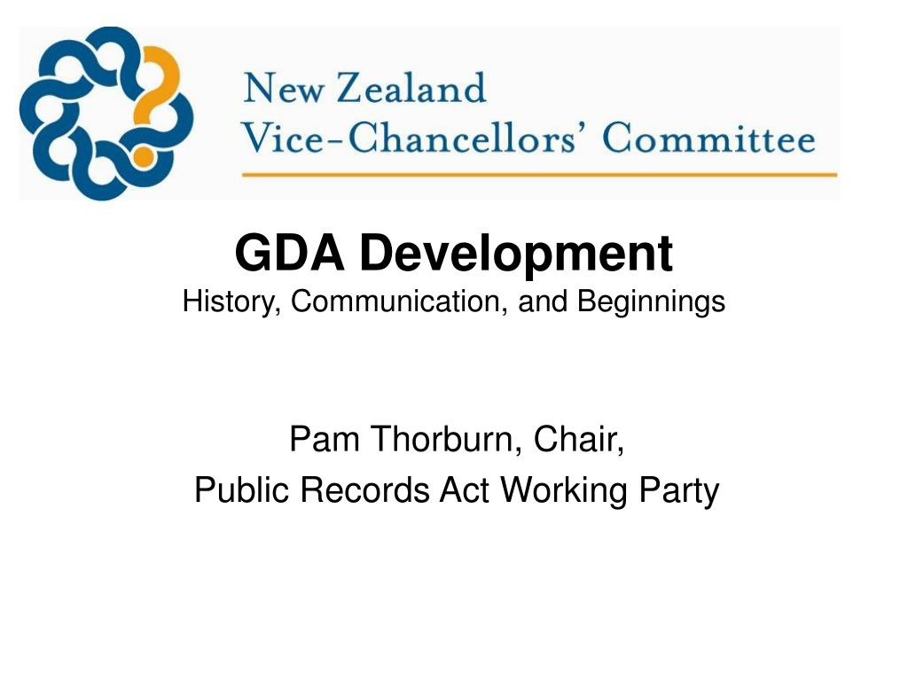 PPT - GDA Development History, Communication, and Beginnings PowerPoint ...