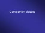 PPT - Verb and adjective complement clauses PowerPoint Presentation ...